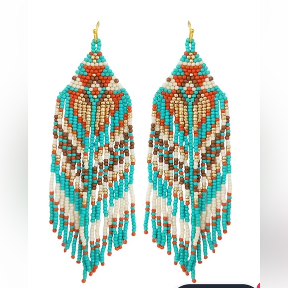 Jewelry | New In Package Boho Sol Luxe Sunset Blvd Hand Beaded Earrings ...